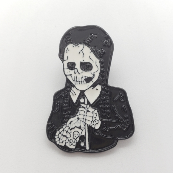 Jewelry | 525 Creepy Wednesday Addams Enamel Pin | Poshmark